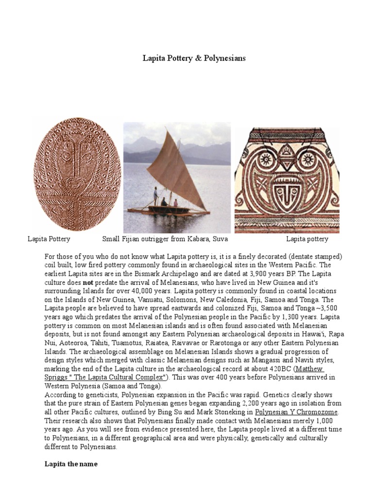 lapita pottery & polynesians | Polynesia