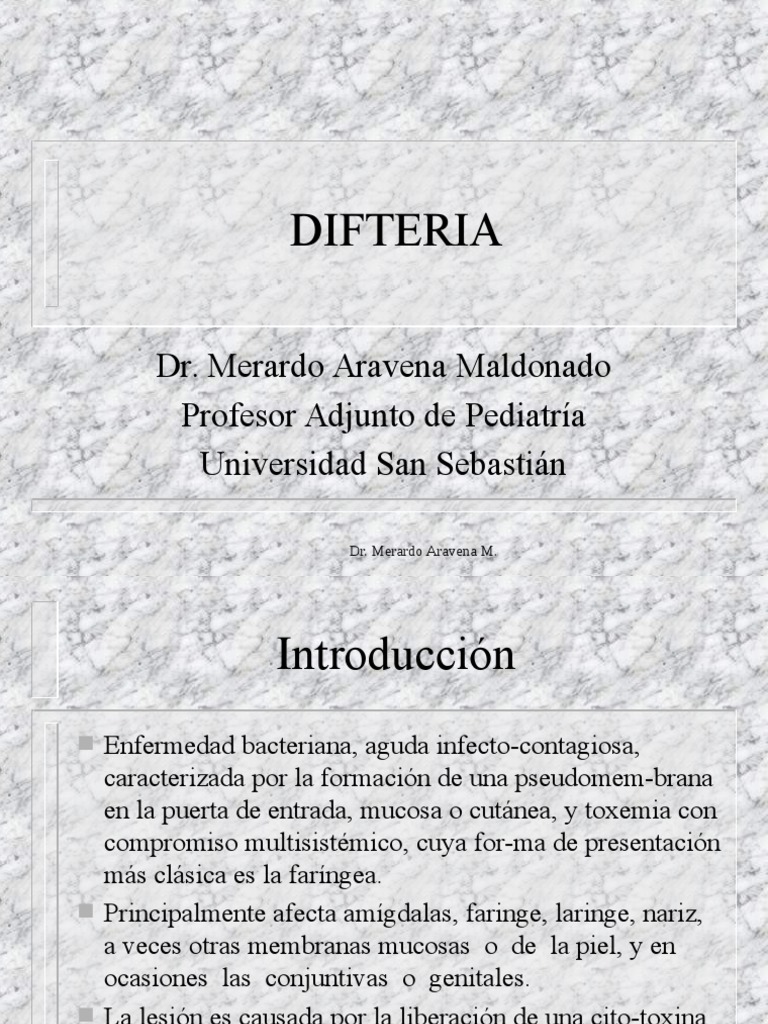 Difteria | PDF | Medicina CLINICA | Enfermedades y trastornos