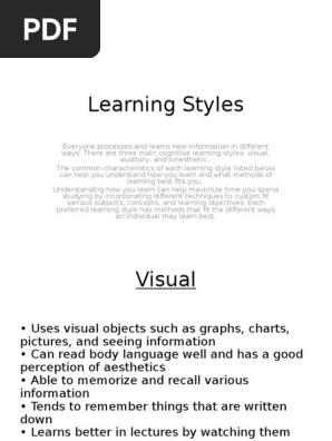 Three Different Learning Styles