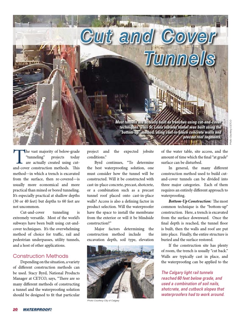 cut and cover tunnels | Tunnel | Precast Concrete