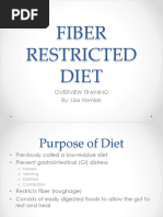 Modified Fibre Diet For The Prevention of Bowel Obstruction: My ...