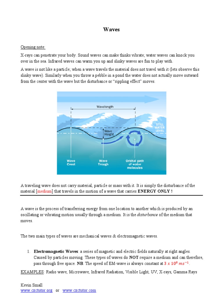 Waves PDF | PDF | Refraction | Waves