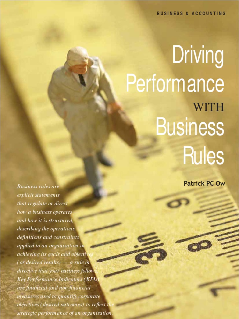 Driving Performance With Business Rules | PDF | Performance Indicator ...