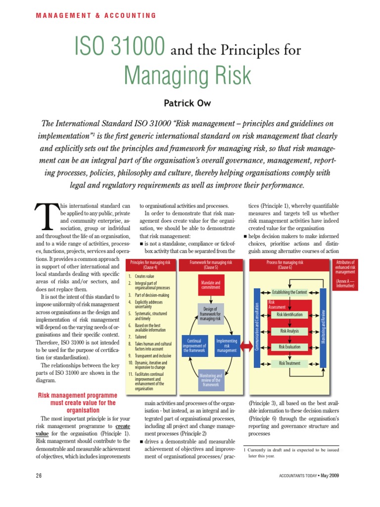 ISO 31000 Risk Management Principles | PDF | Risk Management | Risk