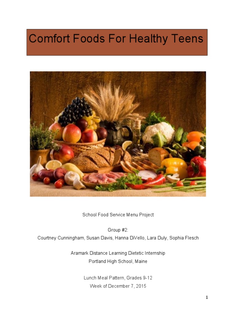 NSLP Final Menu | PDF | Cooking, Food & Wine | Wellness