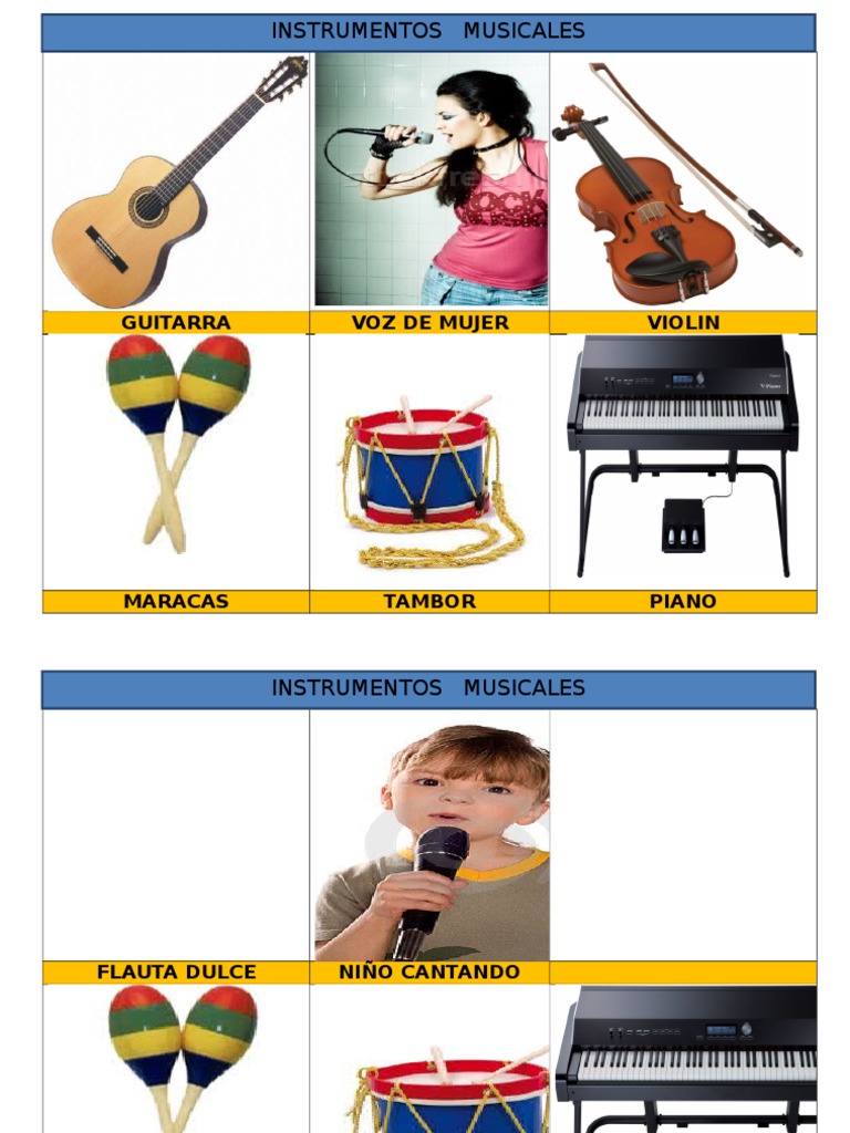 Loteria Instrumentos Musicales. | PDF