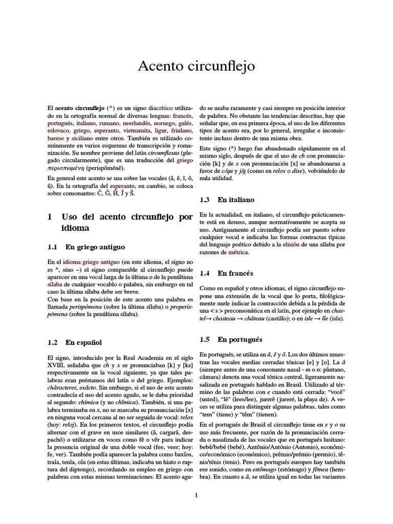 Acento Circunflejo | PDF | Caligrafía occidental | Semiótica