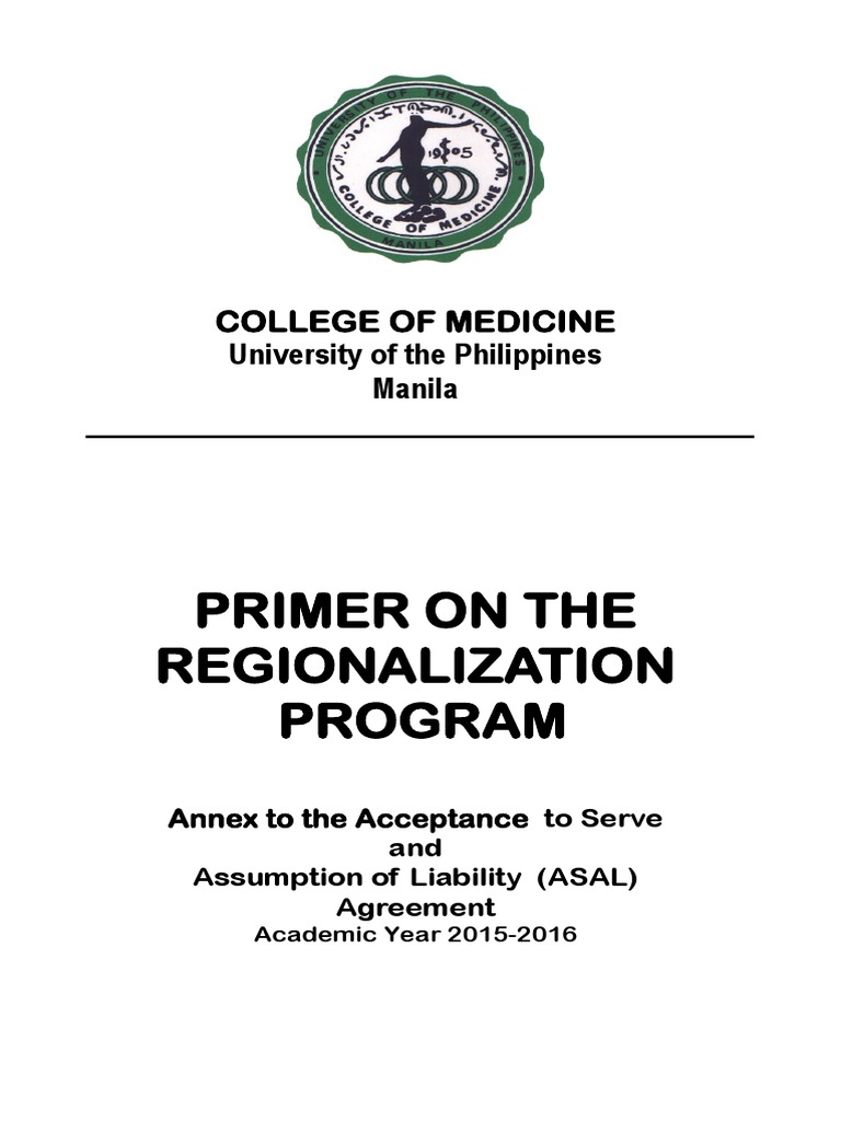 Primer On The Regionalization Program: College of Medicine University ...