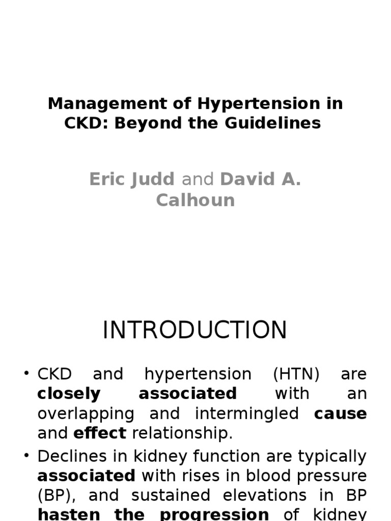 Management of Hypertension | PDF | Hypertension | Chronic Kidney Disease
