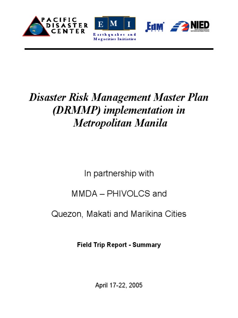 3cd Manila-DRMMP Impl Meeting Report | PDF | Emergency Management ...
