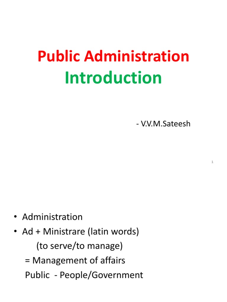 Public Administration - An Introduction | PDF | Public Administration ...