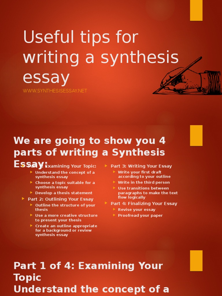 Useful Tips For Writing A Synthesis Essay | PDF | Essays | Thesis