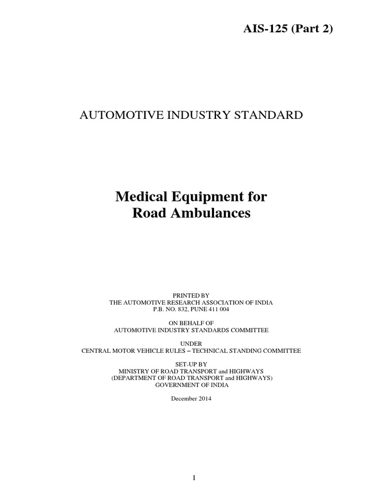 AIS-125 Part - 2 | PDF | Ambulance | Intravenous Therapy