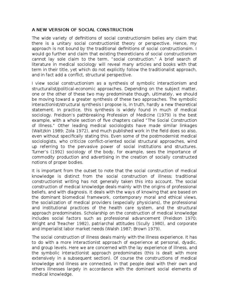 Social Causation and Social Construction | PDF | Medical Diagnosis ...