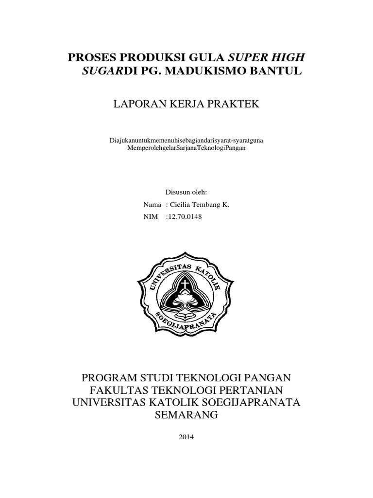 Proses Produksi Gula SHS di PG Madukismo | PDF