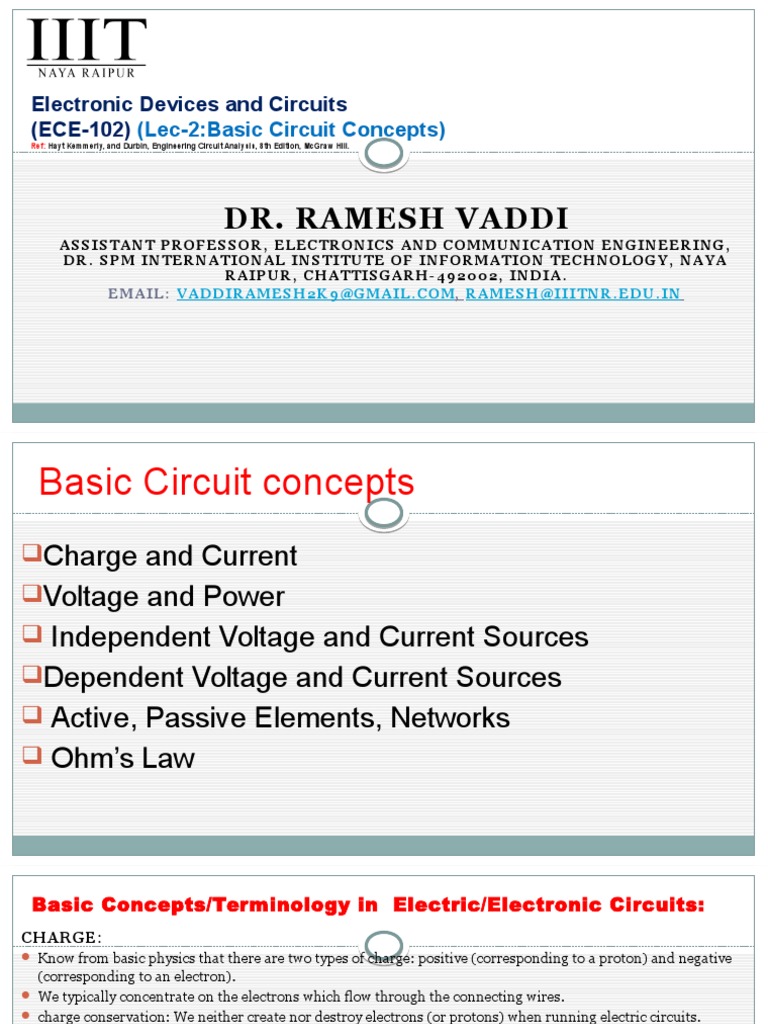 Basic Circuit Concepts | PDF | Electrical Resistance And Conductance ...