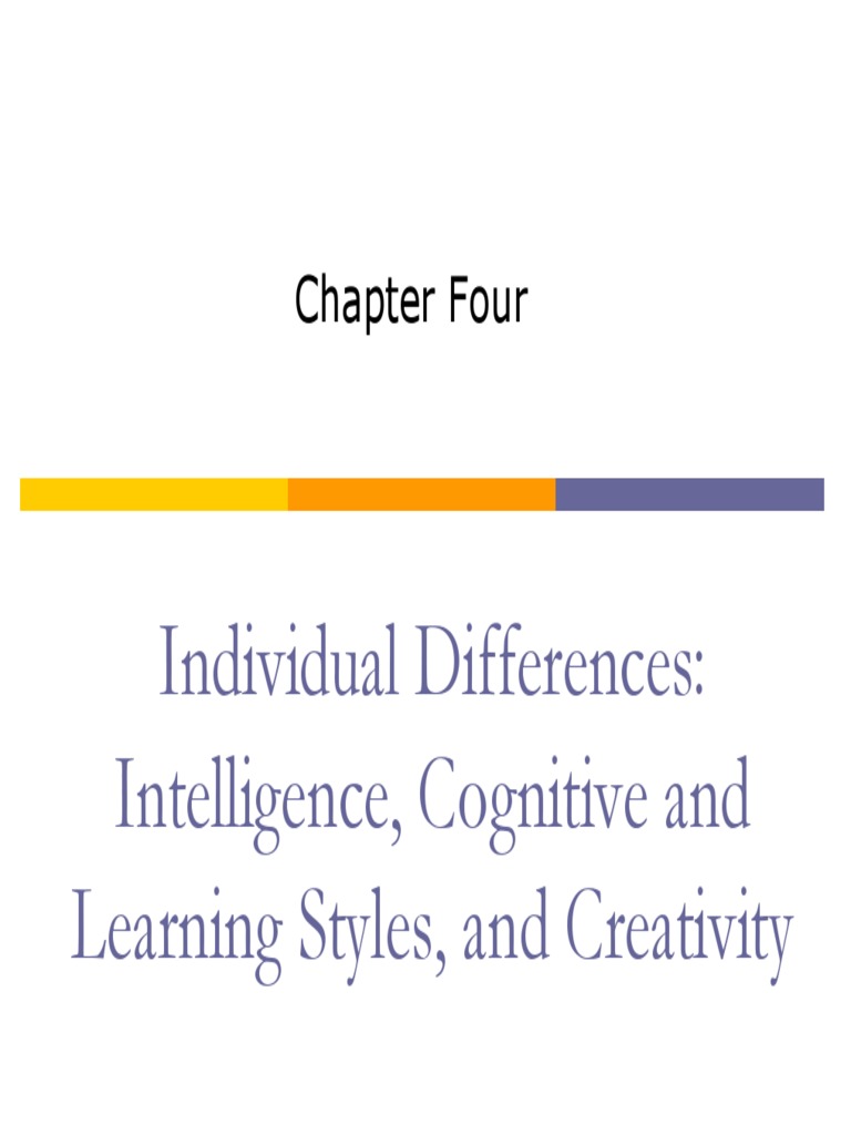 Individual Differences | PDF | Intelligence | Intelligence Quotient