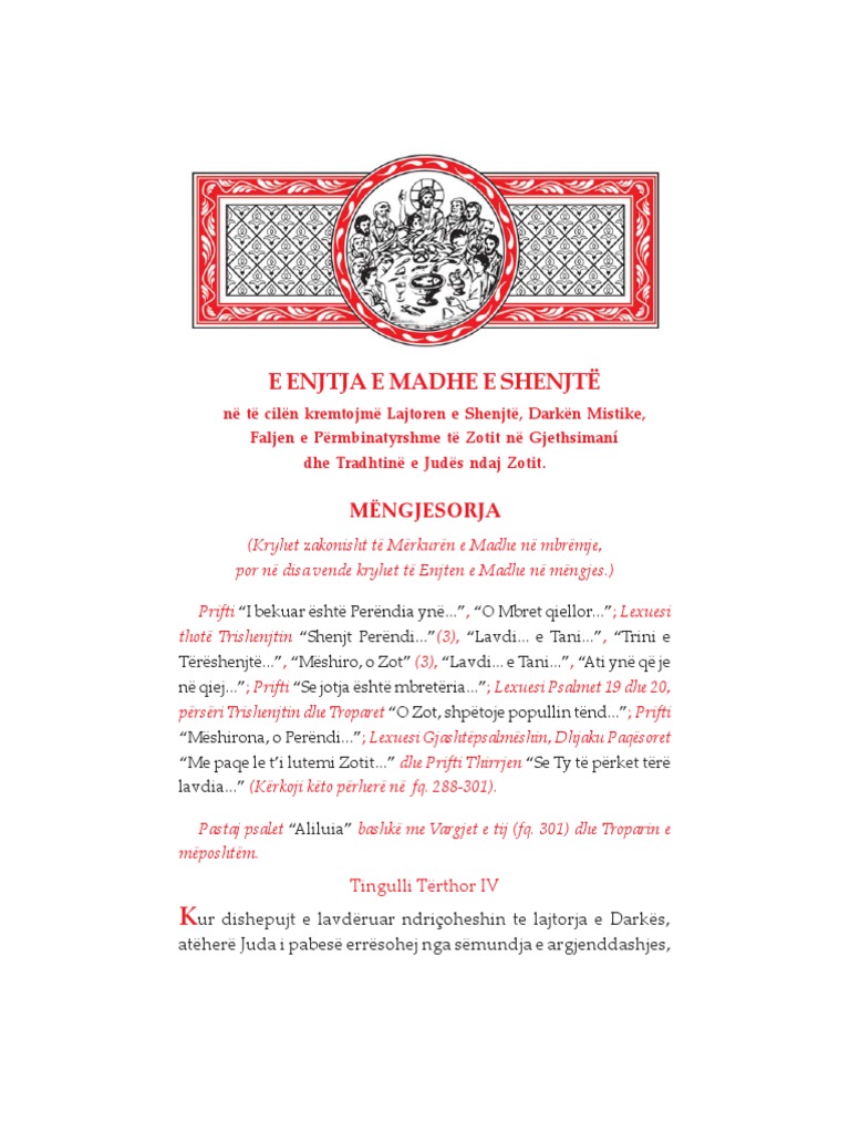 E Enjtja e Madhe e Shenjtë - Mëngjesorja | PDF