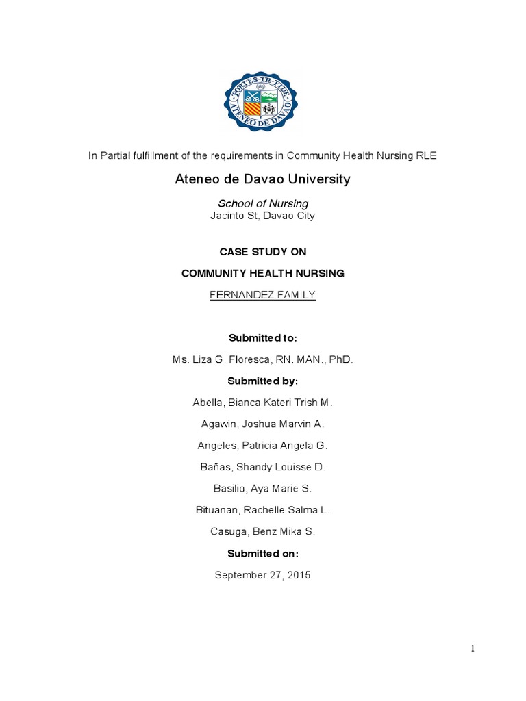 Community Health Nursing Case Study | PDF | Public Health | Nursing