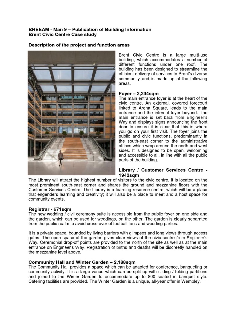 Brent Civic Centre BREEAM Case Study | PDF | Efficient Energy Use | Cogeneration