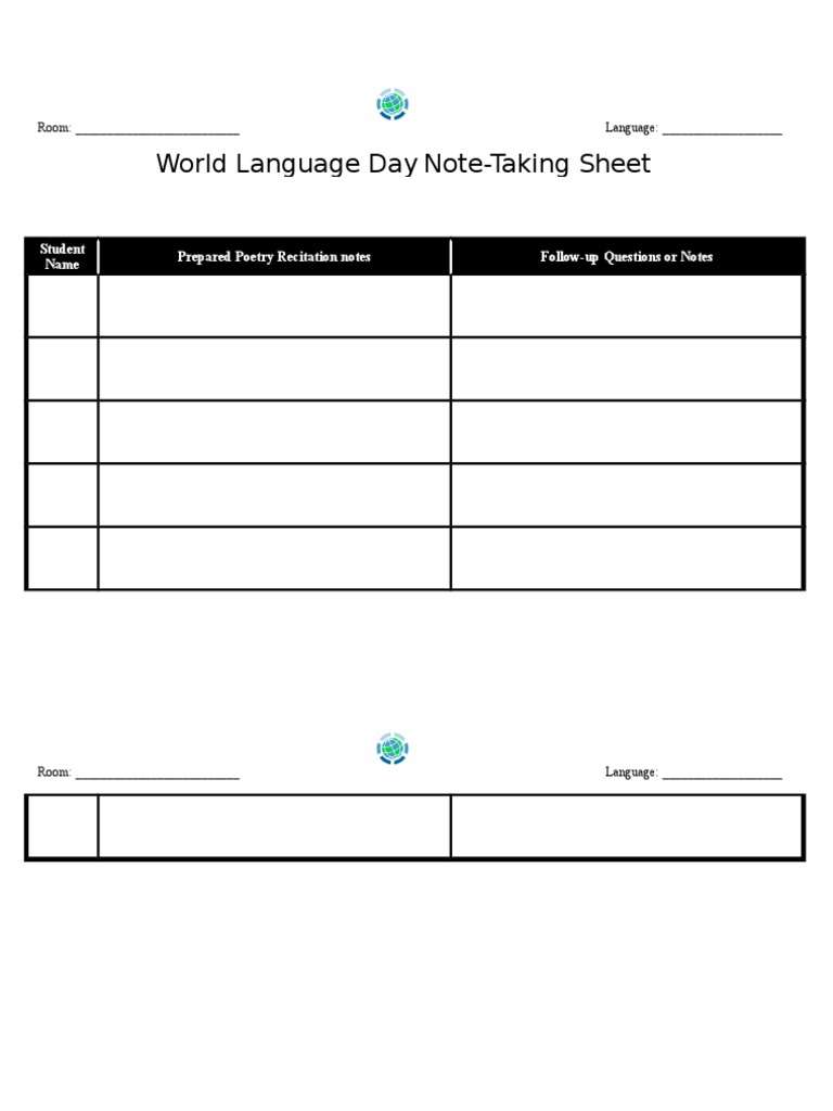 World Language Day Recitation Notes | PDF