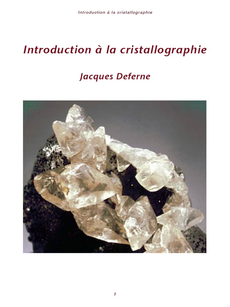 cristallographie.pdf | Cristal | Cristallographie