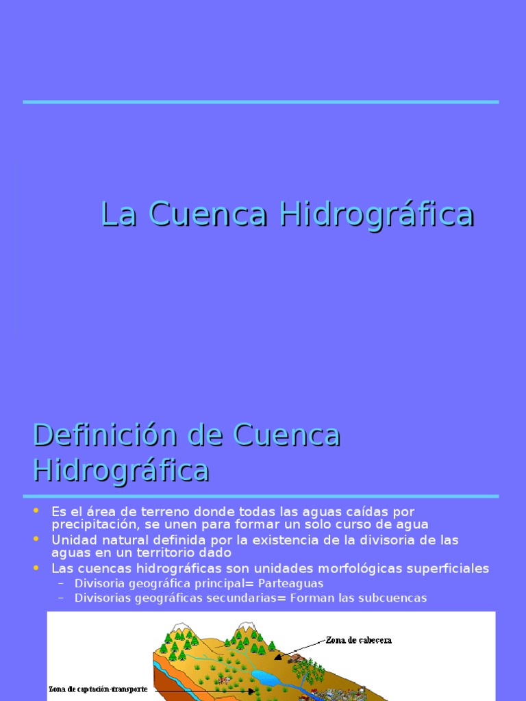Conceptos Generales Cuencas Hidrograficas | PDF | Cuenca de drenaje ...