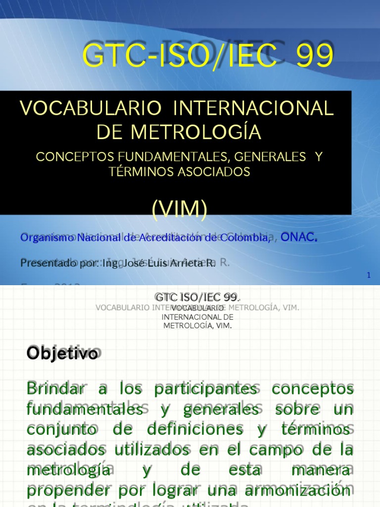 GTC-ISO-IEC Guia 99 - VIM | PDF | Metrología | Medición