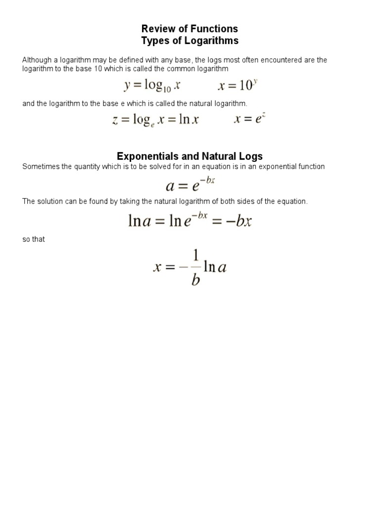 Logarithms and Trigonometric Functions | PDF