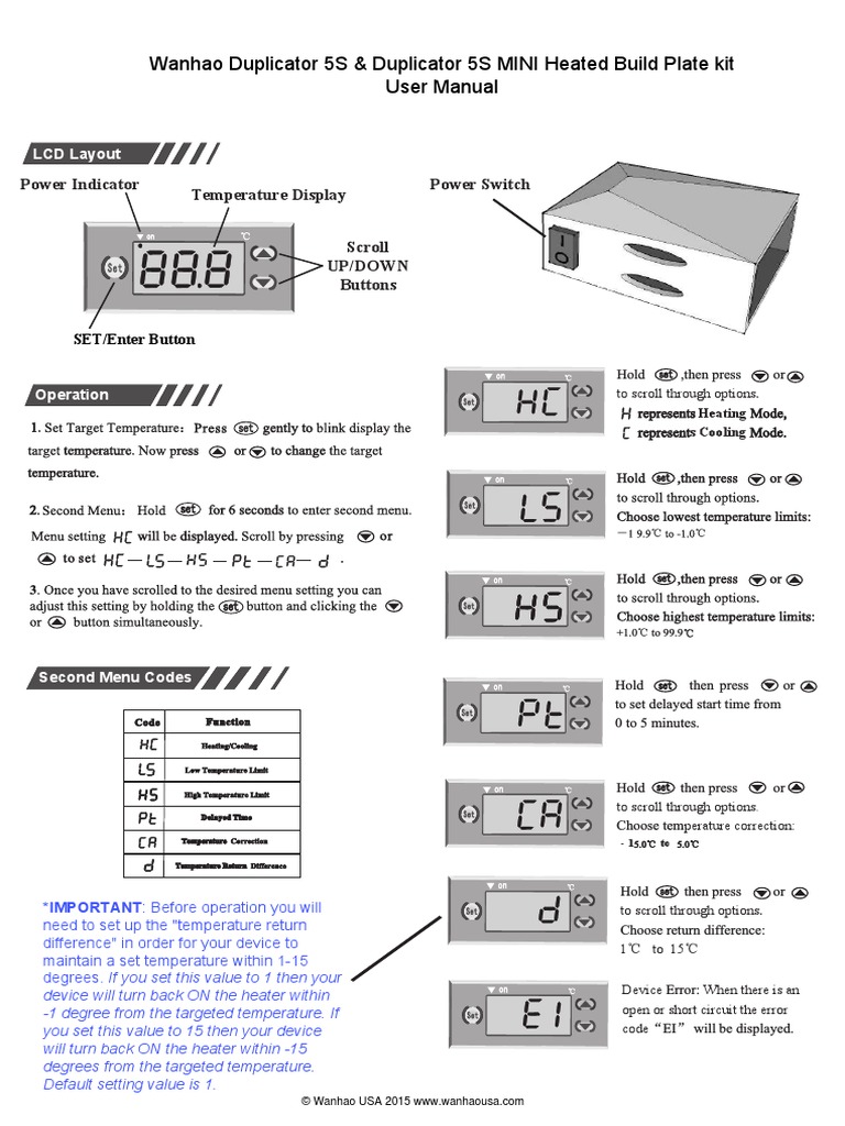 Temperature Controller Manual V3 | PDF | Cable | Electrical Connector