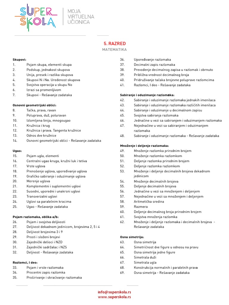 Matematika 5. Razred PDF | PDF