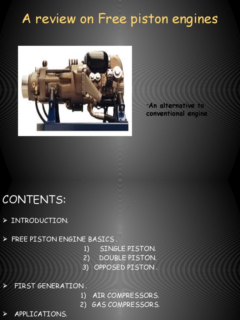 A Review On Free Piston Engines | PDF | Engines | Internal Combustion Engine