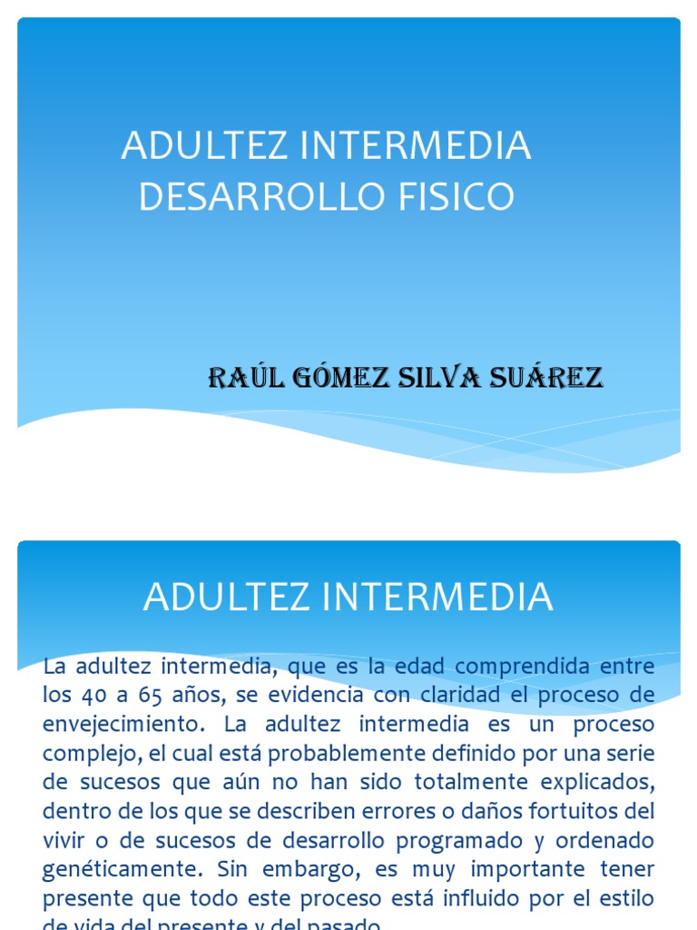 Adultez Intermedia PDF | PDF | Menopausia | Adultos