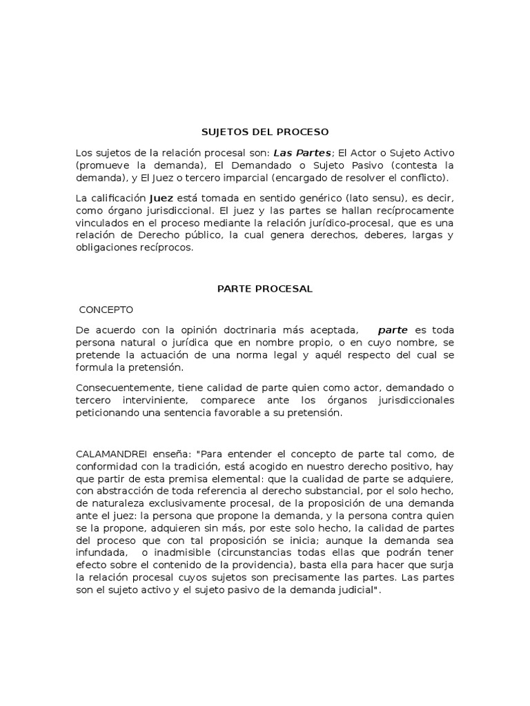 Partes Procesales | PDF | Reunión | Ley procesal