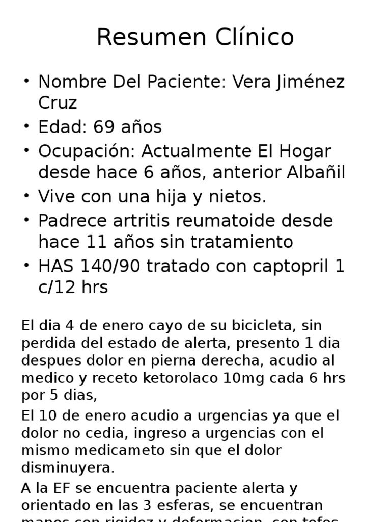 Resumen Clínico | PDF