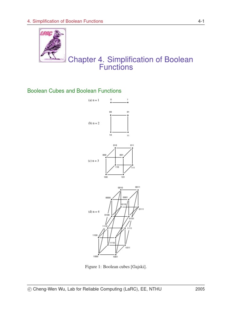 Simplification Of Boolean Functions Pdf Arithmetic Theory Of Computation