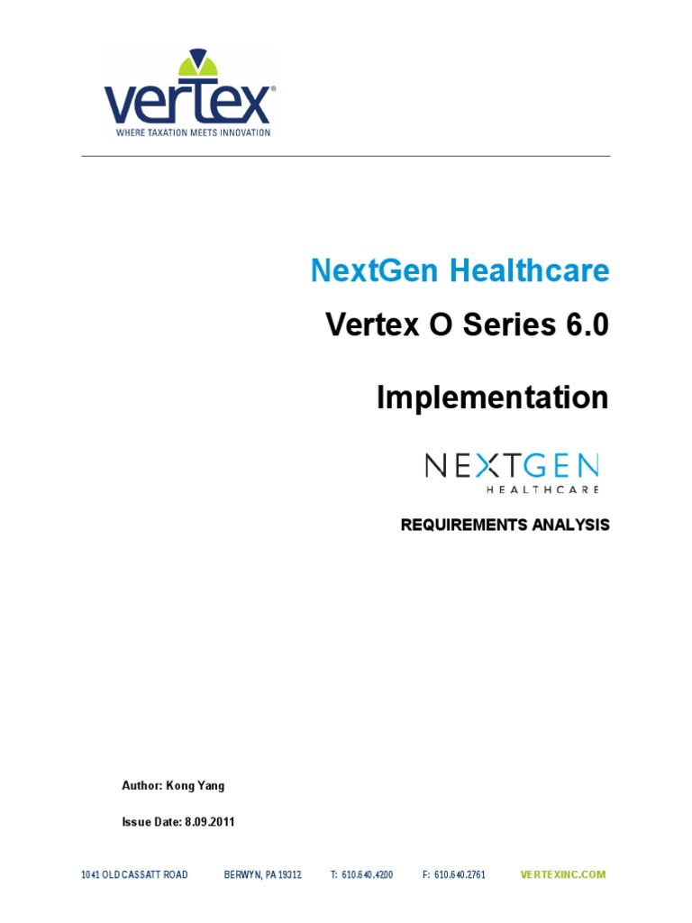 Nextgen Requirements Analysis 9-22-11 | Download Free PDF | Business Process | Taxes