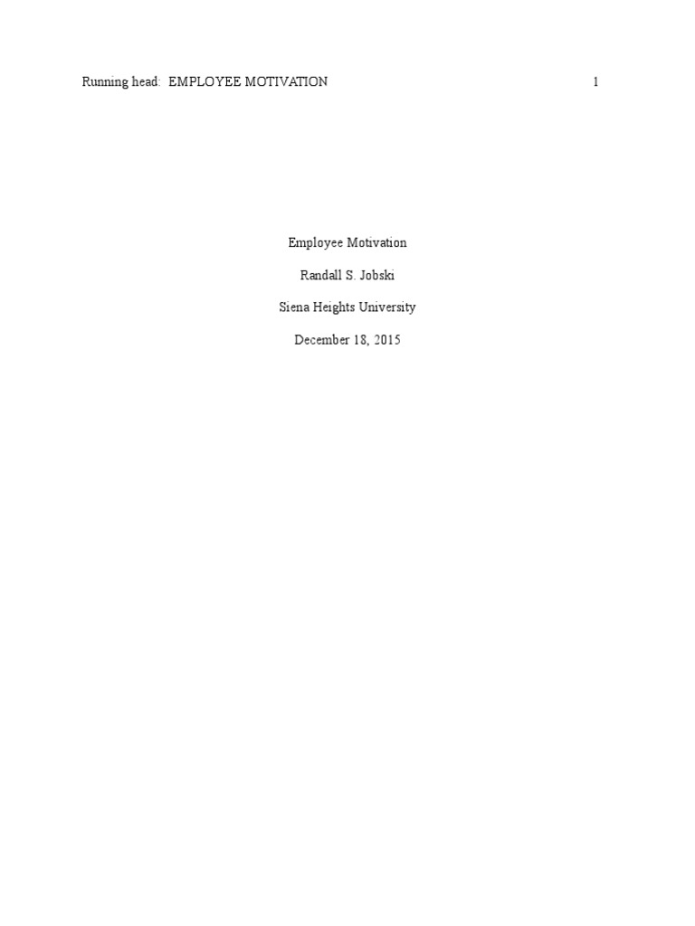 Employee Motivation Literature Review | PDF | Motivation | Motivational Employee Motivation Literature Review | PDF | Motivation | Motivational