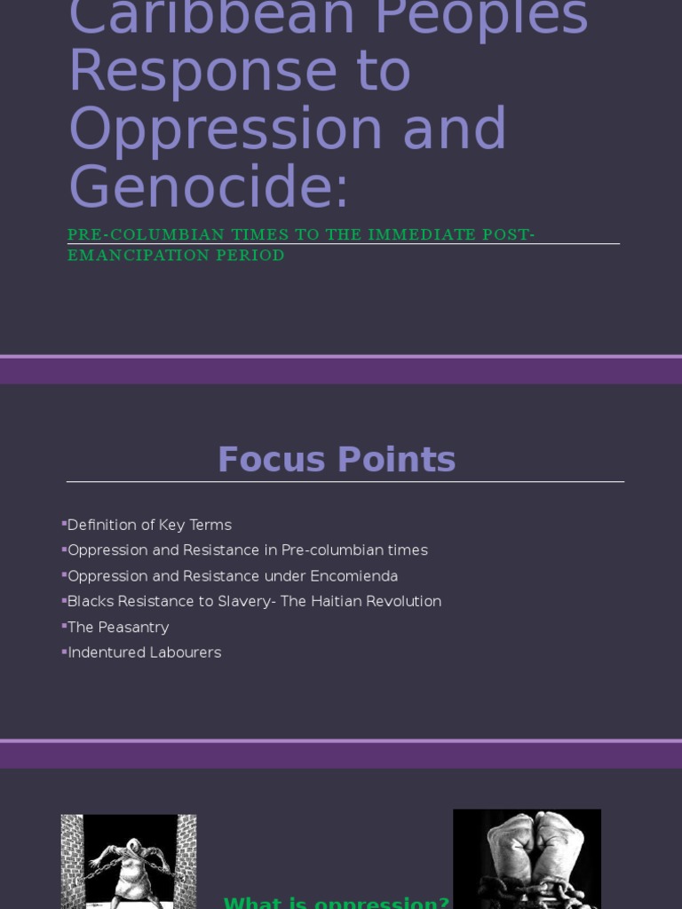 Caribbean Peoples Response To Oppression and Genocide | PDF | Haiti ...