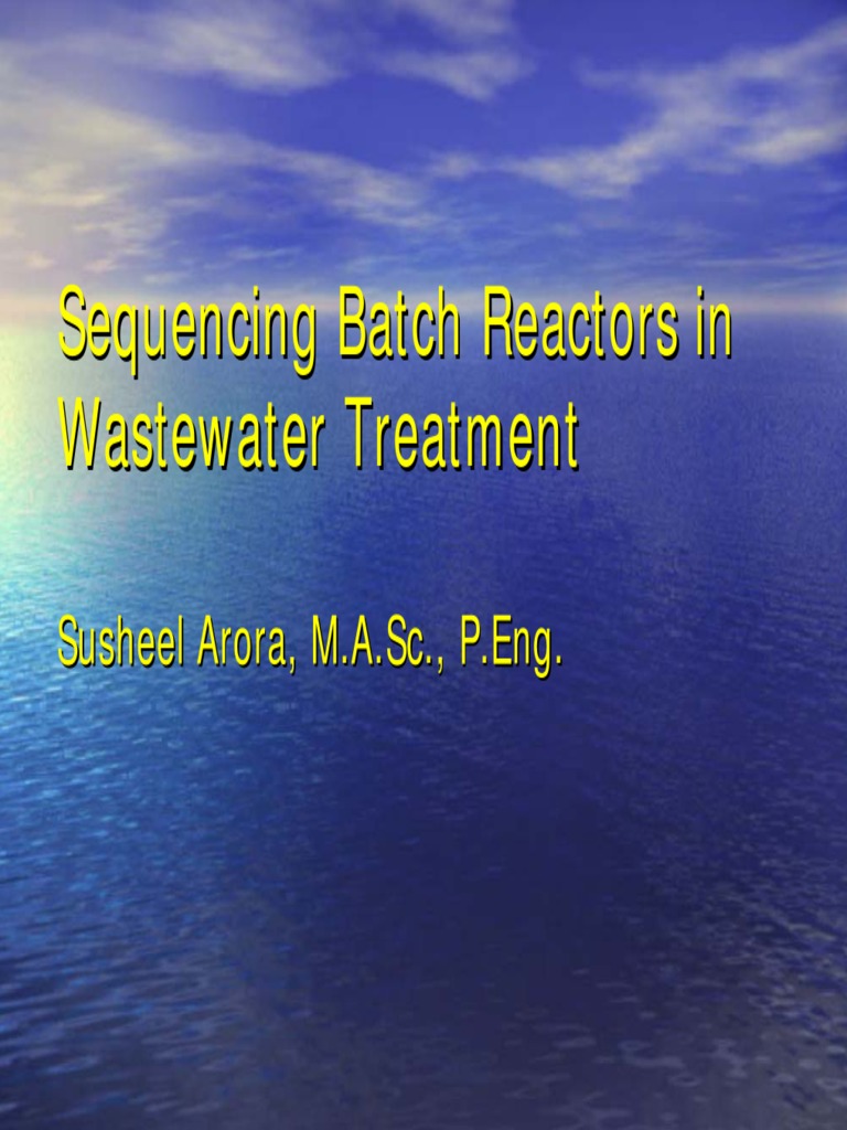 SBR Technology in Wastewater Treatment | PDF | Sewage Treatment | Water ...