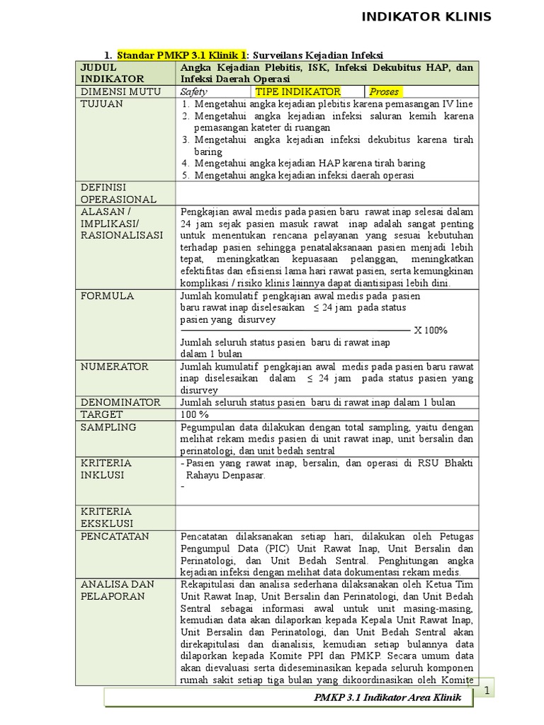 Contoh Penetapan Indikator Mutu - Riset