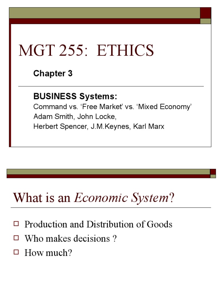 Ethics Chap 3 | PDF | Capitalism | Free Market