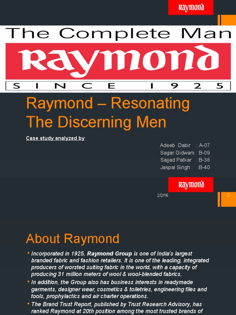 Raymond Group: Market Leader Analysis | PDF | Brand | Clothing