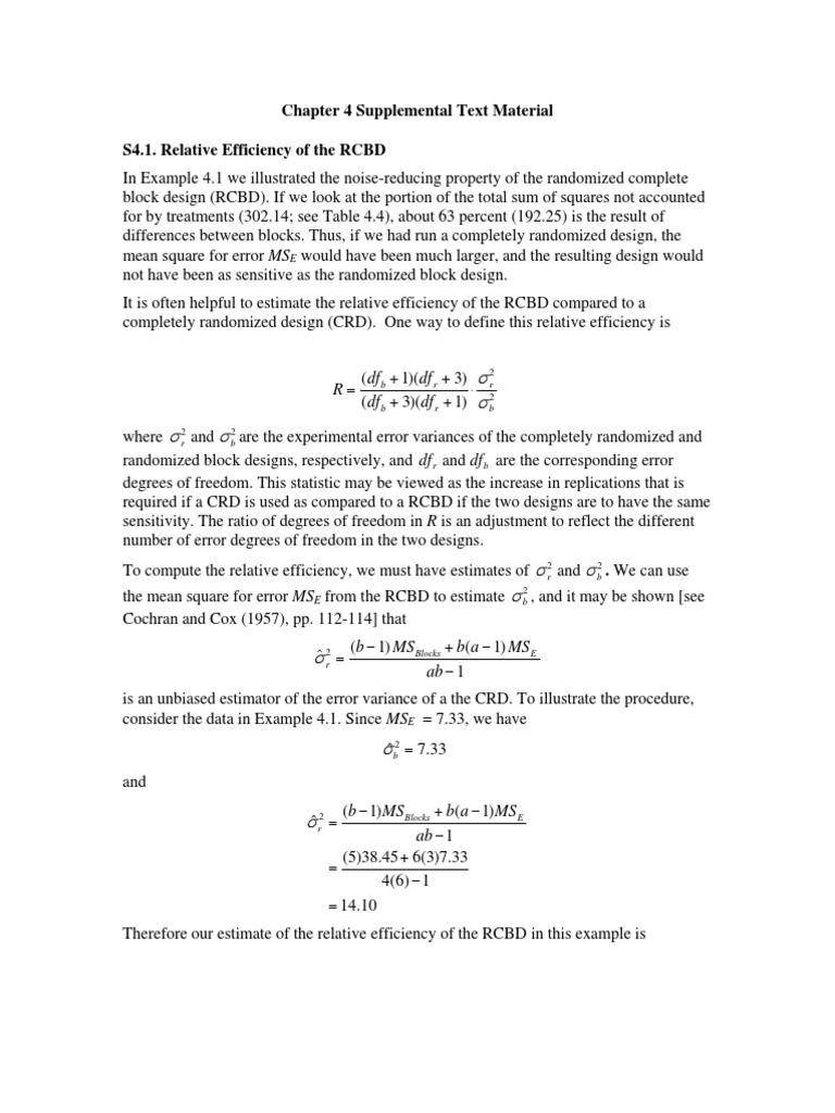 CH 04 | PDF | Errors And Residuals | Degrees Of Freedom (Statistics)