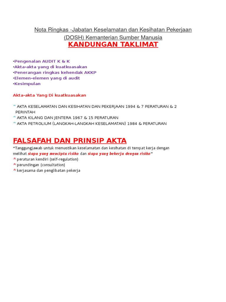 Nota Ringkas Osha | PDF