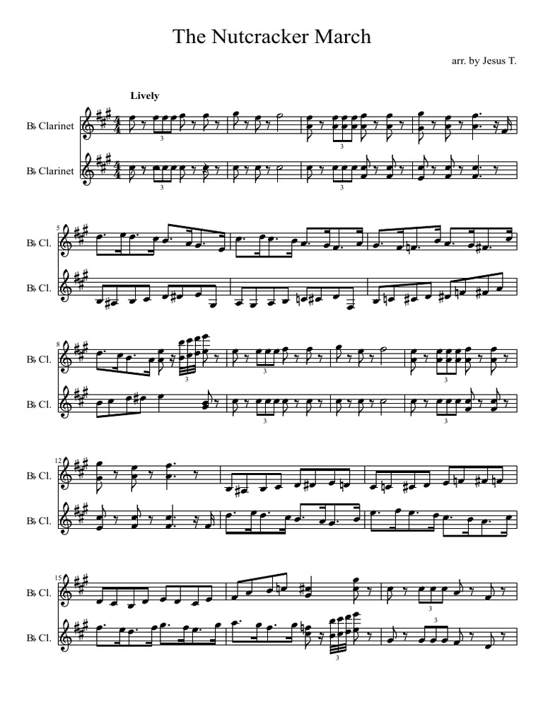 The Nutcracker March Clarinet Quartet | PDF