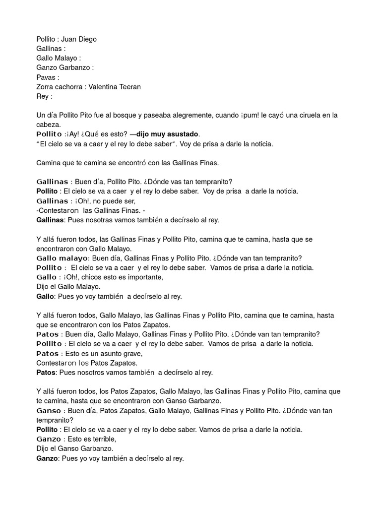 Pollito Pito | PDF | Pollo | Ocio