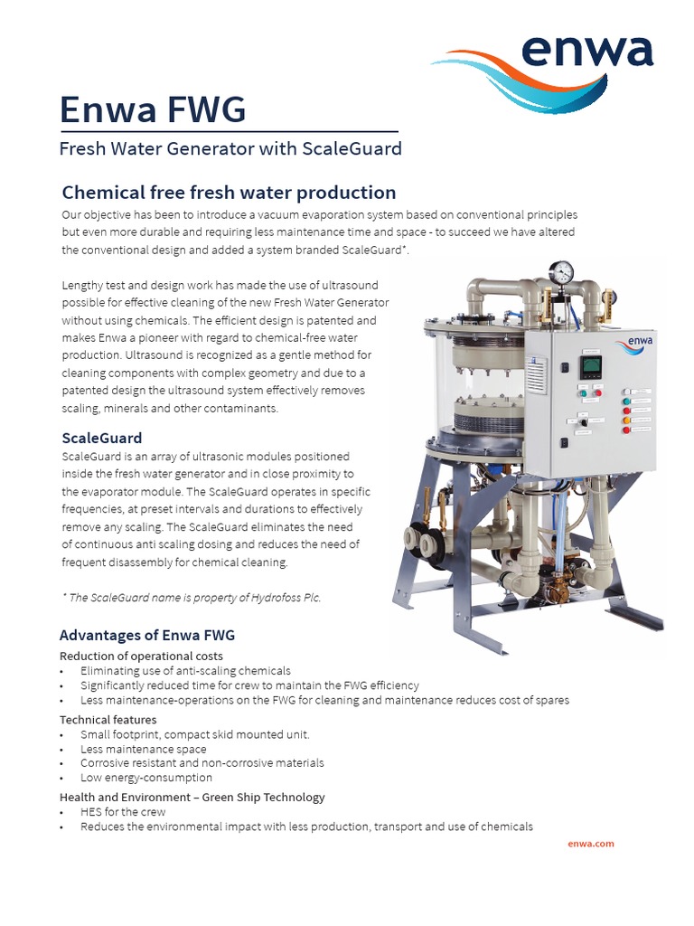 FWG-ENWA.pdf | Ultrasound | Environmental Technology