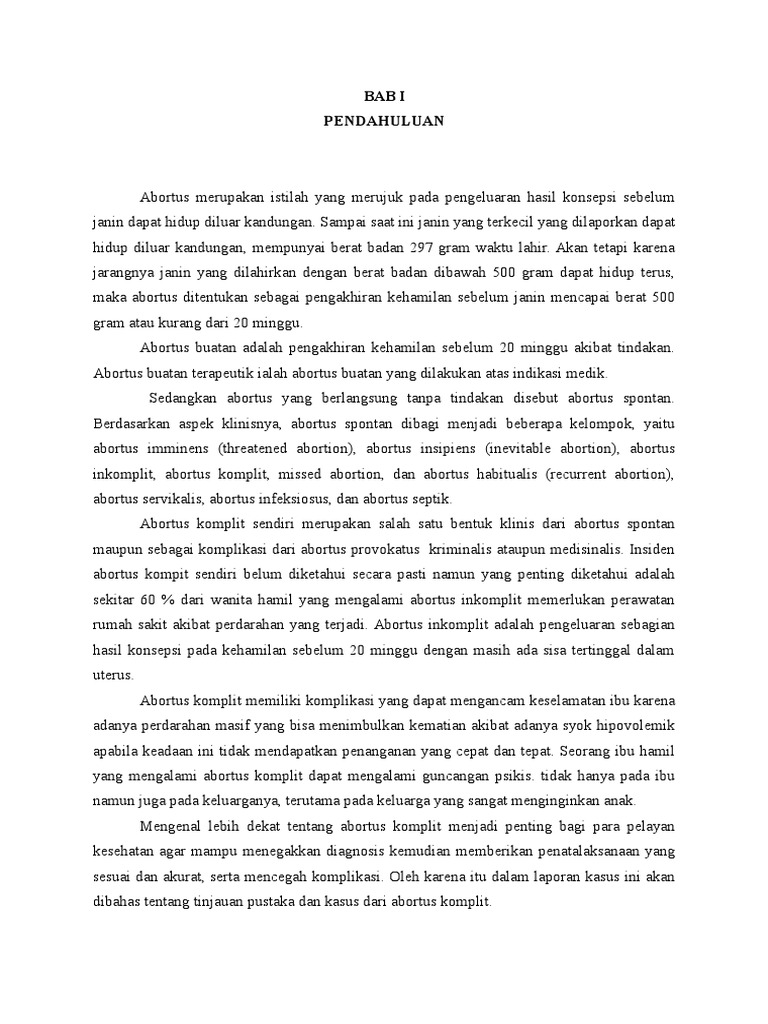 Abortus Komplit | PDF