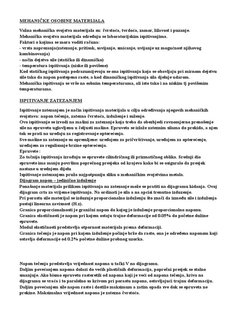 Ispitivanje Materijala-K | PDF